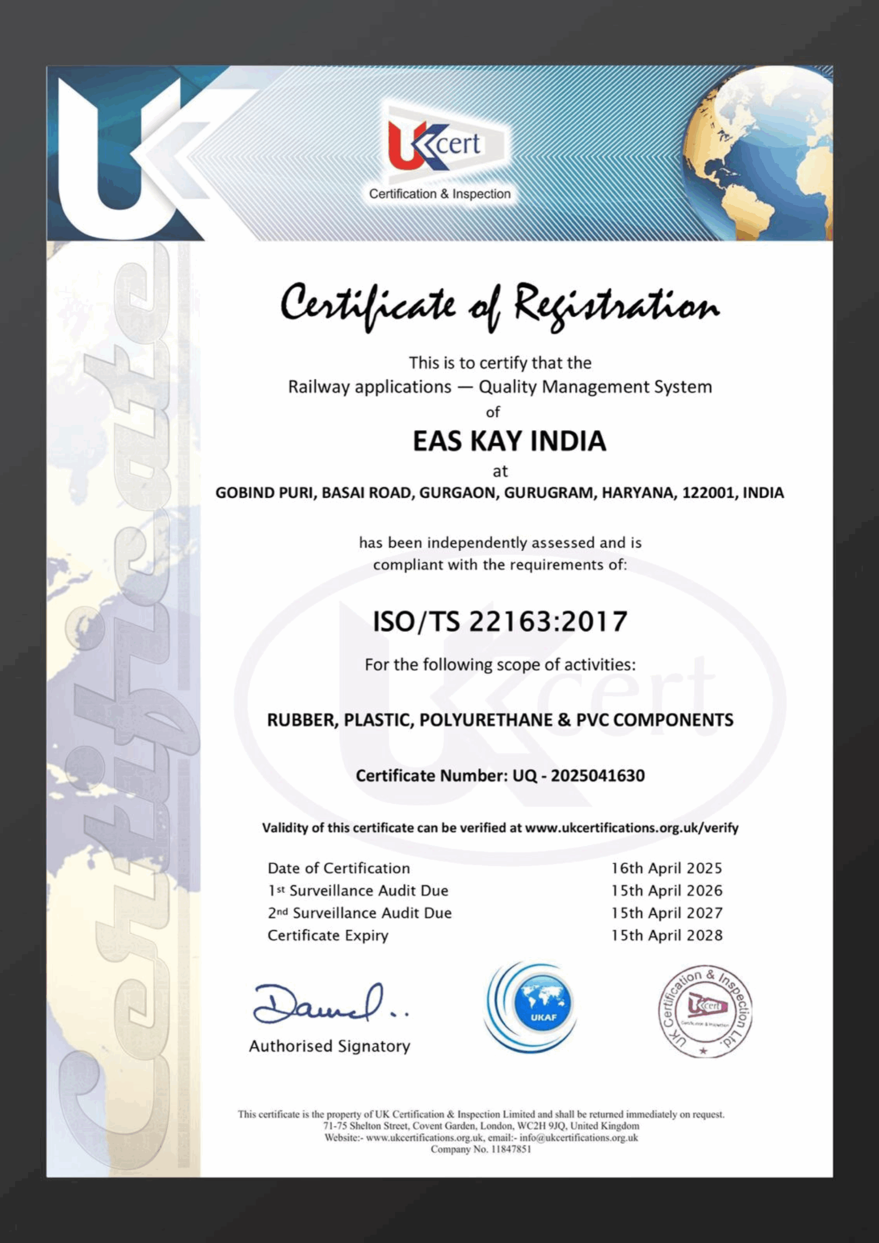 About Easkay India | Rubber & Industrial Components Manufacturer